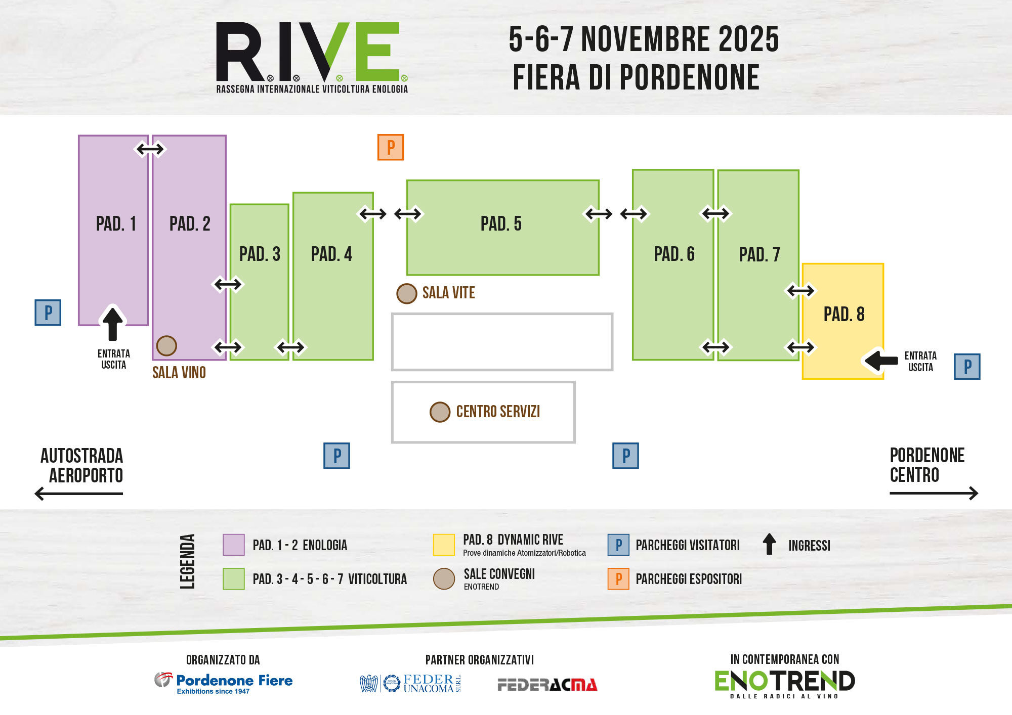 RIVE - Mappa Padiglioni 2025